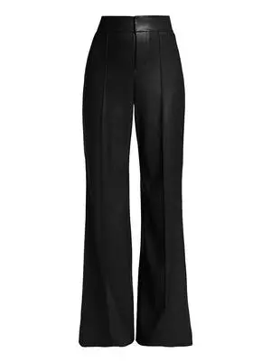 Alice + Olivia Dylan Wide-leg Vegan Leather Pants - Black