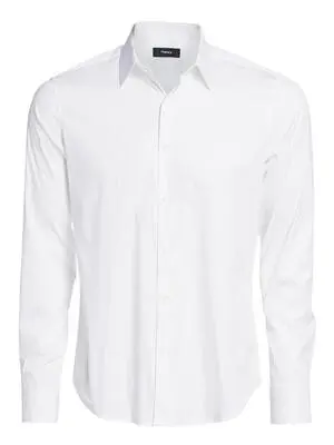 Theory Sylvain Wealth Poplin Long-sleeve Shirt - White