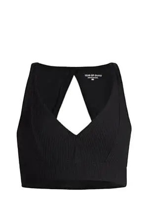 Year Of Ours Victoria Ribbed Sports Bra - Black
