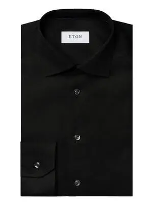 Eton Contemporary-fit Twill Dress Shirt - Black