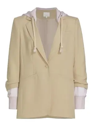 Cinq À Sept Khloe Hooded Blazer Plaster White