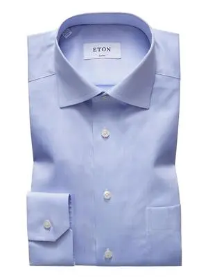 Eton Classic-fit Twill Dress Shirt - Blue