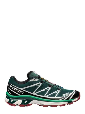 SALOMON Men's Unisex XT-6 Trail Running Sneakers - Ghost Gray  Green