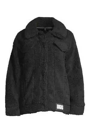 UGG Frankie Faux Shearling Trucker Jacket Black
