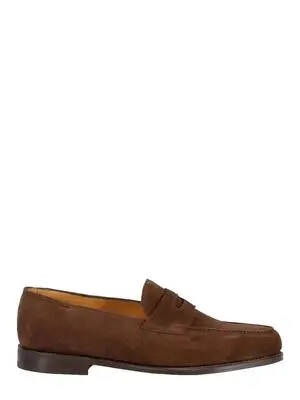 John Lobb Lopez Suede Loafers Brown