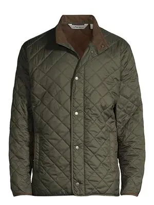 Peter Millar Suffolk Quilted Travel Coat - Olive