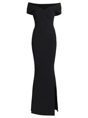 Chiara Boni La Petite Robe Stretch Jersey Fishtail Gown - Black