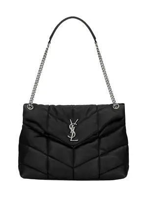 Saint Laurent Saint Laurent Puffer Medium Leather Shoulder Bag Nero