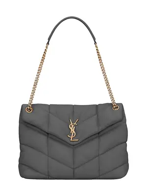 Saint Laurent Saint Laurent Puffer Medium Leather Shoulder Bag Storm