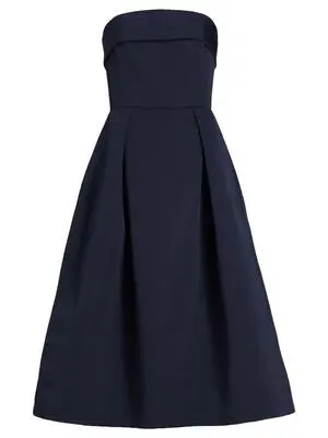 Amsale Faille Strapless Dress - Navy
