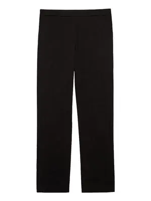 Theory Treeca Linen Pull-on Crop Pants - Black