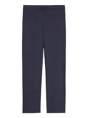 Theory Treeca Linen Pull-on Crop Pants Concord