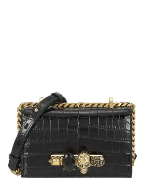 Alexander McQueen Alexander McQueen Mini Jewelled Satchel Black