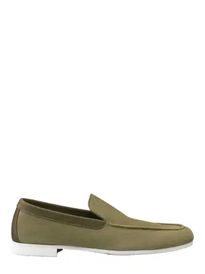 John Lobb Men's Tyne Suede Loafers - Deep Navy  Olive