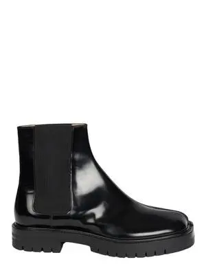 MAISON MARGIELA Tabi Leather Ankle Boots - Black