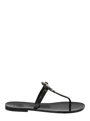 Tory Burch Women's Mini Miller Jelly Thong Sandals - Clear  Black