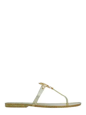 Tory Burch Women's Mini Miller Jelly Thong Sandals - Clear  Silvergold