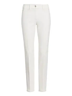 Akris Magda Slim Roll-hem Jeans - Paper