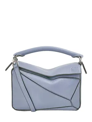 Loewe LOEWE Mini Puzzle Leather Bag Atlantic Blue
