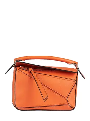 Loewe LOEWE Mini Puzzle Leather Bag Orange