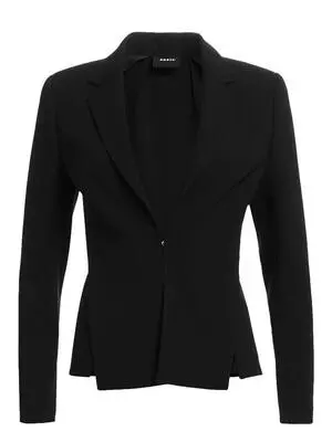 Akris Ocelia Slit Detail Wool Blazer - Black