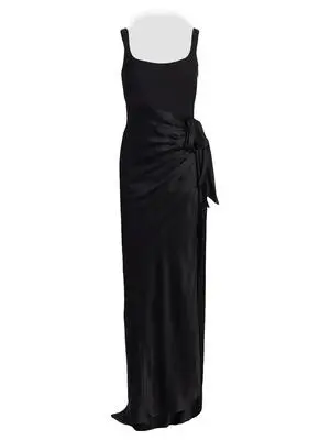 Cinq À Sept Marian Draped Gown - Black