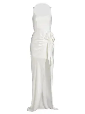 Cinq À Sept Marian Draped Gown - Ivory