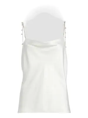 Cami Nyc Busy Cowlneck Silk-blend Blouse - White