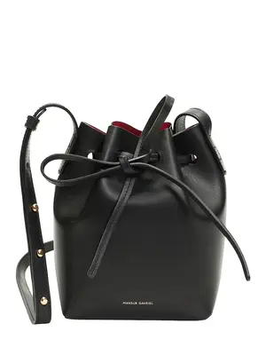 MANSUR GAVRIEL Mansur Gavriel Mini Leather Bucket Bag Black