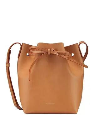 MANSUR GAVRIEL Mansur Gavriel Mini Leather Bucket Bag Cammello