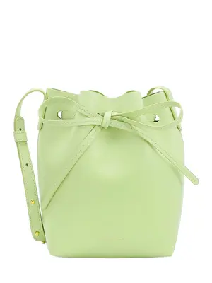 MANSUR GAVRIEL Mansur Gavriel Mini Leather Bucket Bag Mint