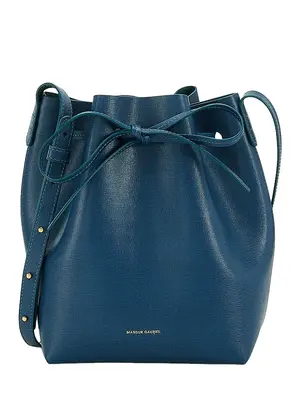 MANSUR GAVRIEL Mansur Gavriel Mini Leather Bucket Bag Peacock