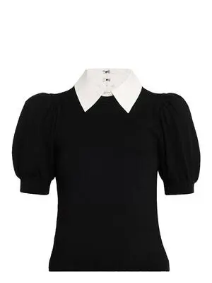 ALICE + OLIVIA Chase Puff-sleeve Sweater