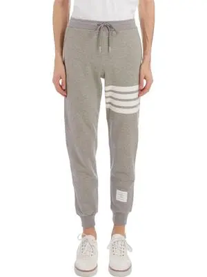 Thom Browne Stripe Cotton Joggers Light Grey