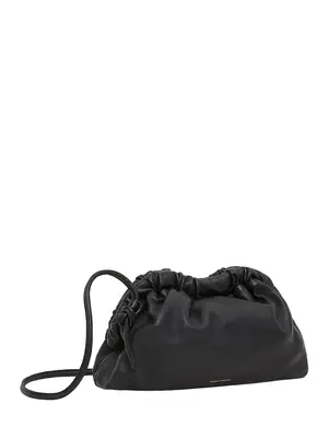 MANSUR GAVRIEL Mansur Gavriel Mini Cloud Leather Clutch Black Flam