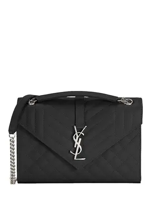 Saint Laurent Saint Laurent Envelope Medium Shoulder Bag Nero