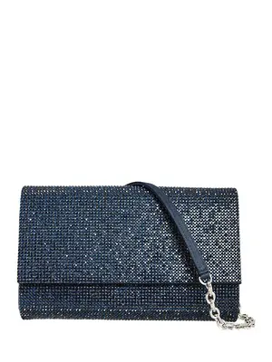 Judith Leiber Women's Fizzoni Crystal Clutch - Jet Blue