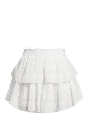 LOVESHACKFANCY Tiered Ruffle Mini Skirt