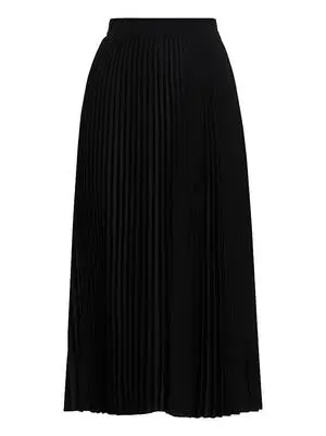 Co Essentials Elastic-waist Pleated Skirt - Black