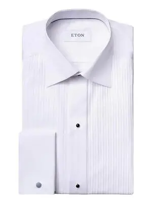 Eton Classic-fit Pleated Bib Formal Shirt - White