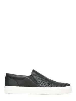 Vince Fletcher Leather Slip-on Sneakers - Black