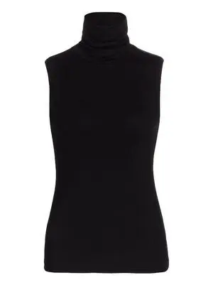 L'Agence Ceci Sleeveless Turtleneck - Black