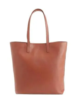 ROYCE NEW YORK Royce New York Pebble Grain Tote Bag Tan