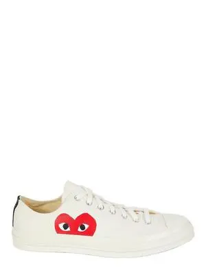 Play Comme Des Garcon Cdg Play X Converse Chuck Taylor All Star One Heart Low-top Sneakers - Beige