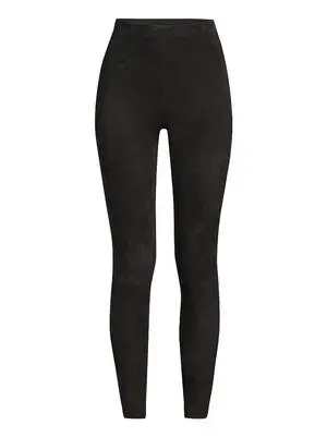Alice + Olivia Maddox Suede Leggings - Black