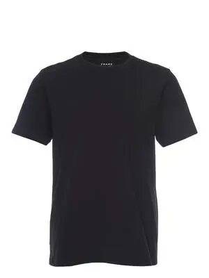 FRAME Short-sleeve Cotton T-shirt Noir