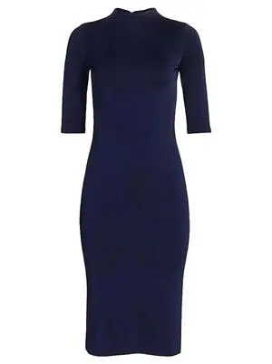 Alice + Olivia Delora Knit Bodycon Dress - Navy