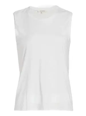 NILI LOTAN Cotton Muscle Tank - White