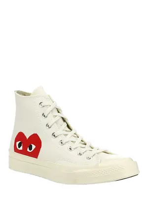 Play Comme Des Garcon Cdg Play X Converse Chuck Taylor All Star High-top Sneakers - Beige