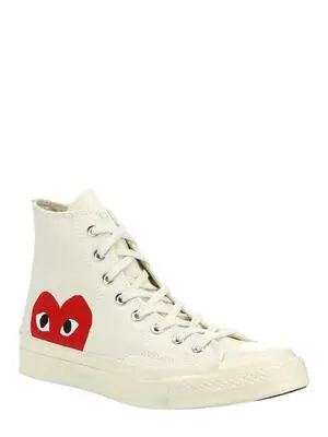 Play Comme Des Garcon Cdg Play X Converse Chuck Taylor All Star High-top Sneakers - Beige